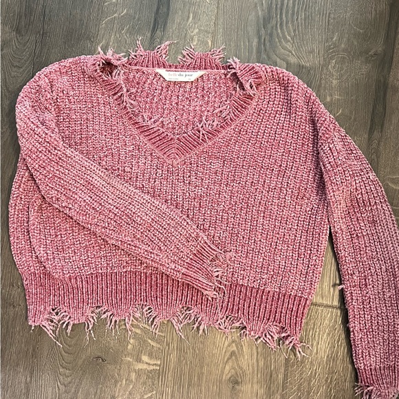 Belle Du Jour | Sweaters | Belle Du Jour Frayed Edge Sweater | Poshmark